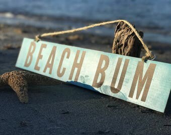 Beach bum sign | Etsy