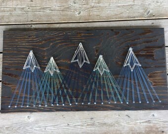 String art mountains | Etsy
