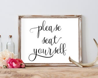 Please seat yourself | Etsy