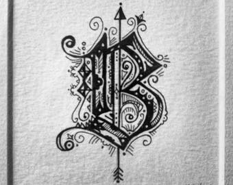 Gothic initial | Etsy