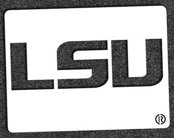 Lsu stencil | Etsy