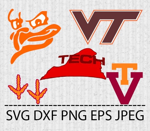 SVG Virginia Tech Hokies Logo Vector Layered Cut File