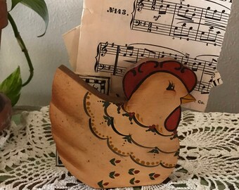 Hand painted chicken | Etsy