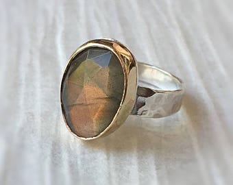 Labradorite ring | Etsy