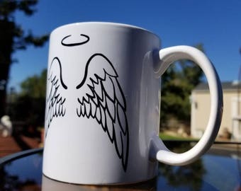 Angel wings mug | Etsy