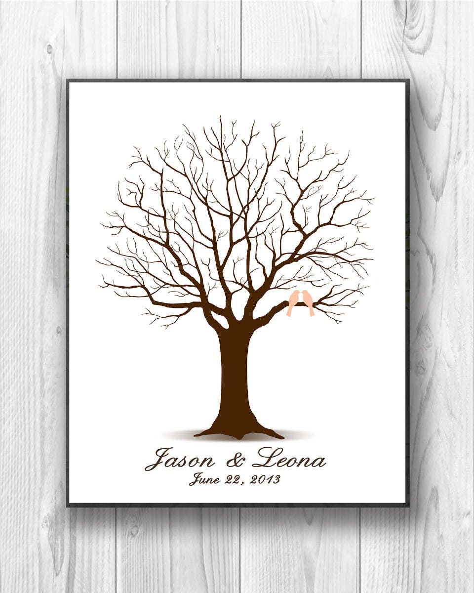Wedding Guest Book Wedding Tree Guest Book Personalized