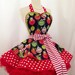 Items similar to Minnie Mouse inspired Pin Up Apron, Costume, Woman's ...