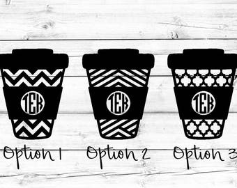 Coffee cup decal | Etsy