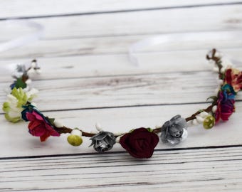 Rainbow flower crown | Etsy