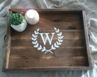 Monogrammed tray | Etsy