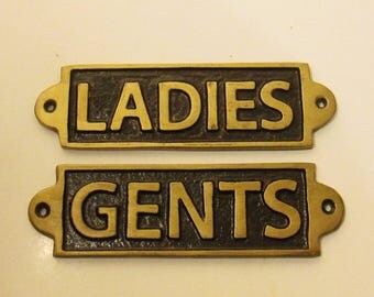 Ladies gents sign | Etsy