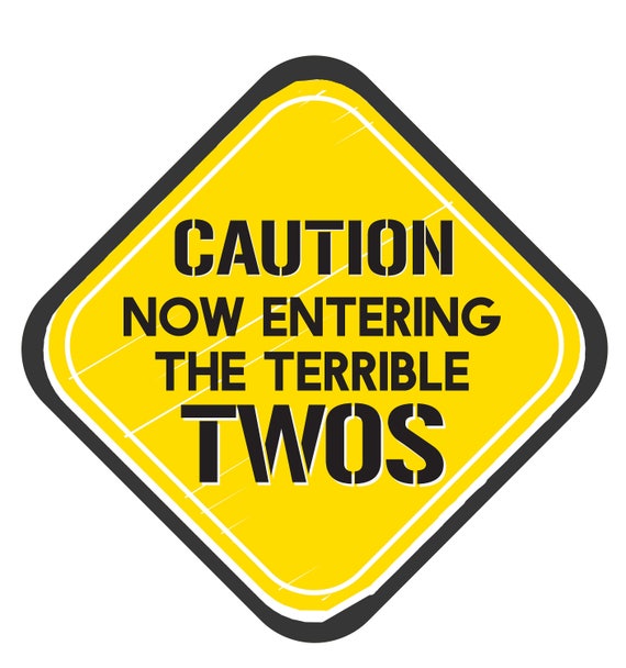 Entering the Terrible Twos Construction Sign Construction