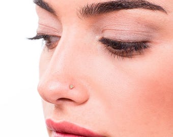 Solid gold nose ring | Etsy