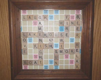 Scrabble tile art | Etsy
