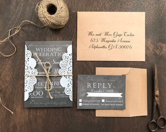 Doily invitation | Etsy