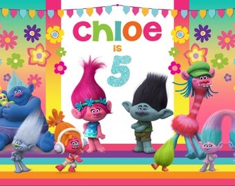 Trolls backdrop | Etsy