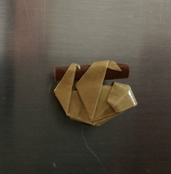 Origami Sloth Refrigerator Magnet Sloth Magnet Sloth