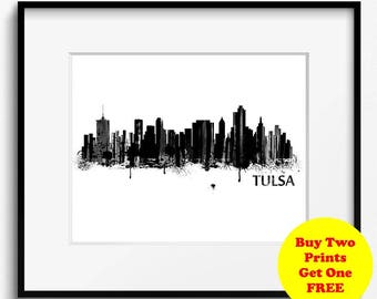 Tulsa skyline | Etsy