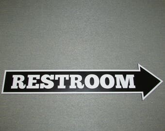 Restroom arrow sign | Etsy