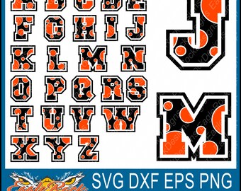 Polka dot letters | Etsy