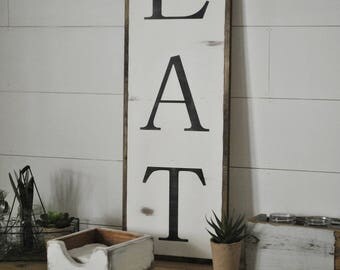 Rustic eat sign | Etsy