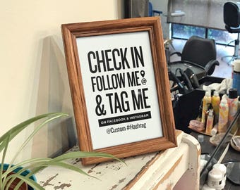 Check In Like Us & Tag Us on Facebook and Instagram Social