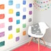 Large Rainbow Watercolor Dots Fabric Wall Decal Color