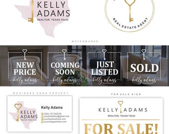 Realtor logo Key logo Real Estate logo design Branding set