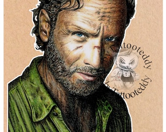 Rick walking dead | Etsy