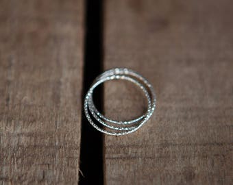 Thin silver ring | Etsy