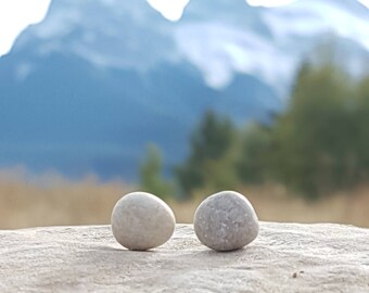 Stone stud earrings | Etsy