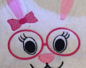 Bunny with glasses | Etsy