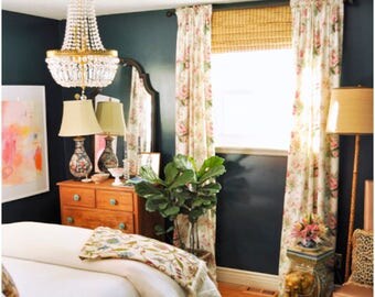 Floral curtains | Etsy