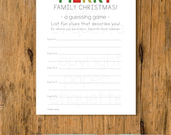 Christmas games | Etsy