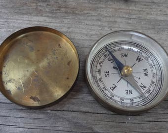 Brass pocket compass | Etsy