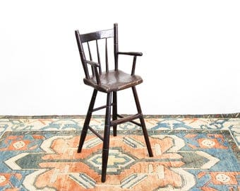 Wooden high chair | Etsy