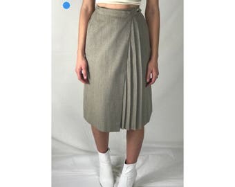 Wool pleated skirt | Etsy