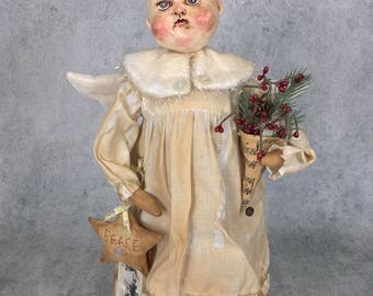 Primitive angel doll | Etsy