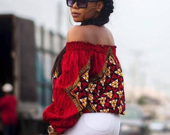 African print blouse | Etsy