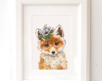 Fox flower crown | Etsy