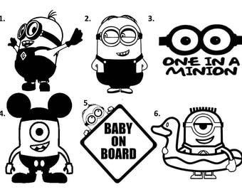 Minion stickers | Etsy