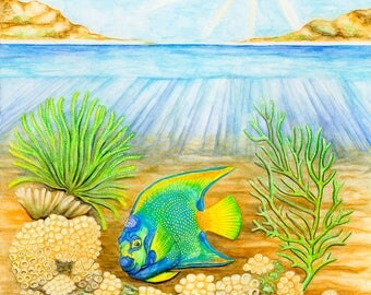 Coral reef art | Etsy
