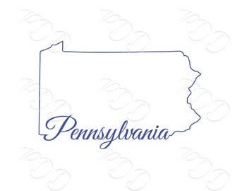 Pennsylvania shape | Etsy