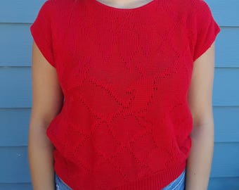Red crop top | Etsy