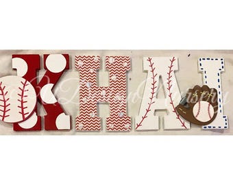 Baseball letters | Etsy