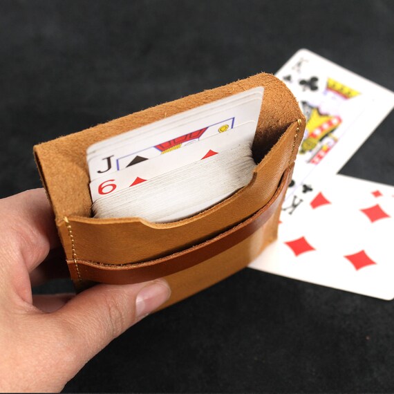 Leather Playing Card Case Playing Card Sleeve Poker Card Case