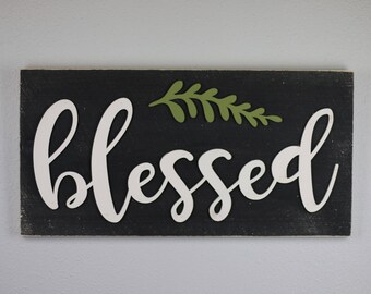 Cursive blessed | Etsy