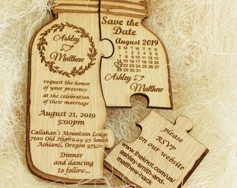 Puzzle invitation | Etsy