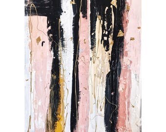 Gold leaf abstract | Etsy