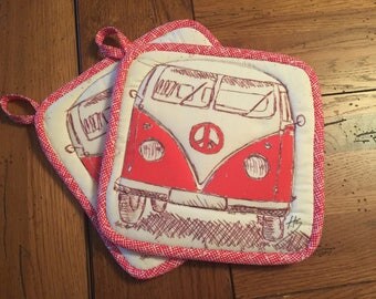 Vw bus fabric | Etsy